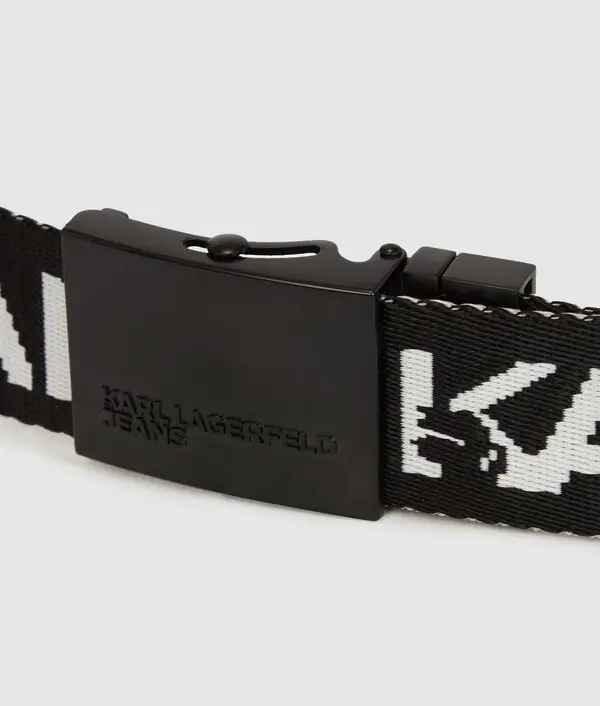 KL JEANS Jeans Reversible Webbing Belt - White