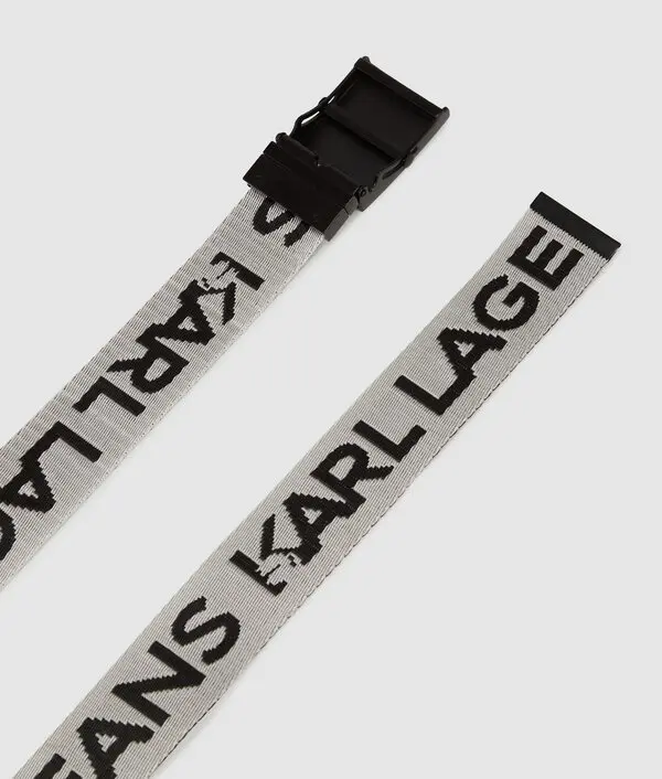 KL JEANS Jeans Reversible Webbing Belt - White