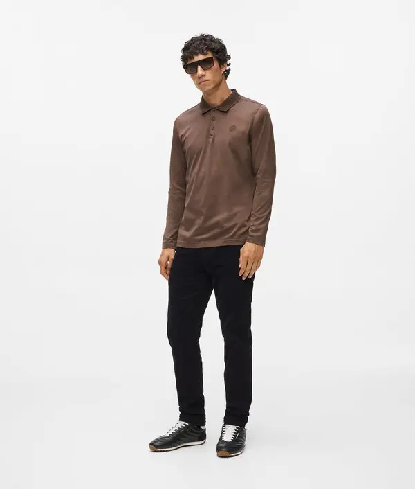 Karl Lagerfeld Long-sleeved Polo Shirt