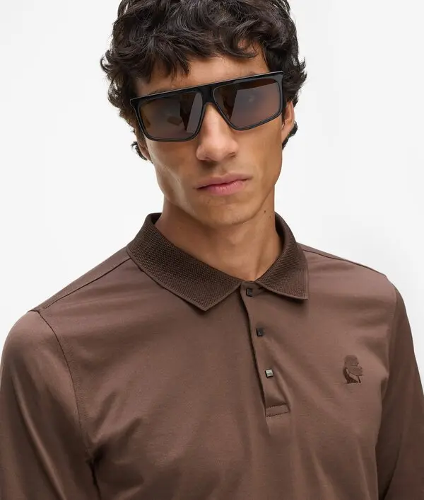 Karl Lagerfeld Long-sleeved Polo Shirt