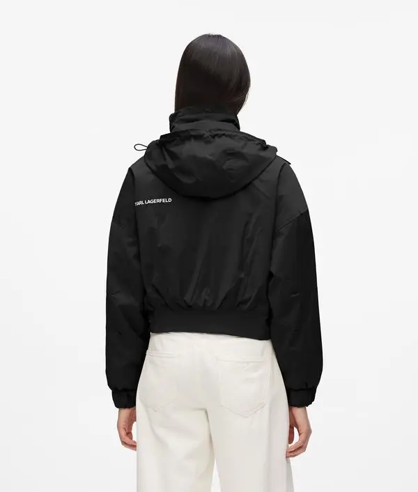 Karl Lagerfeld Ikon Hooded Jacket - Black