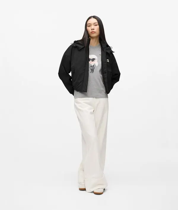 Karl Lagerfeld Ikon Hooded Jacket - Black