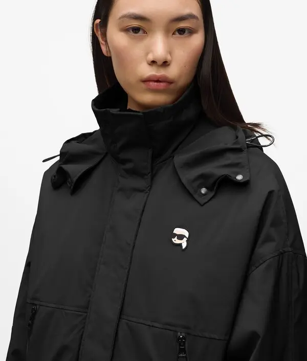Karl Lagerfeld Ikon Hooded Jacket - Black