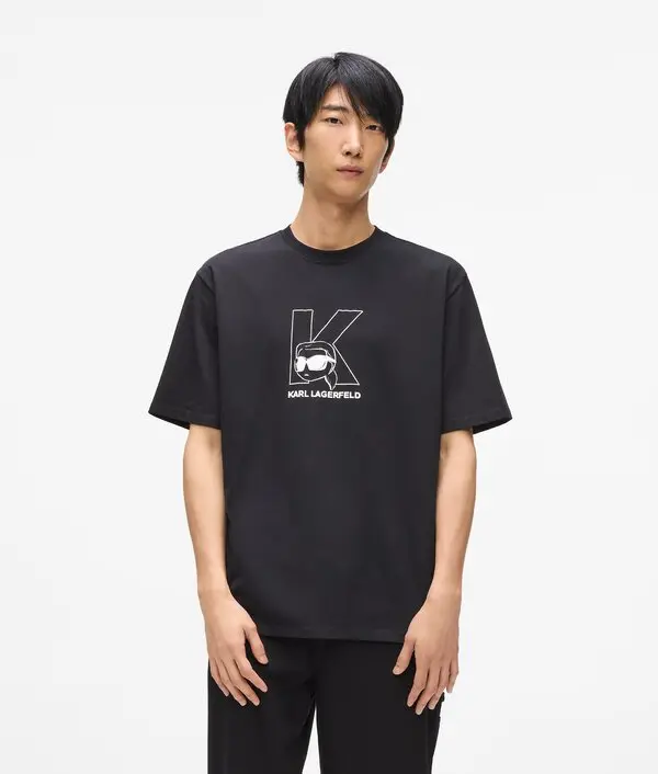Karl Lagerfeld Ikon K-initial T-shirt - Black