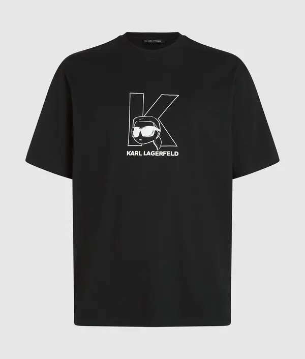 Karl Lagerfeld Ikon K-initial T-shirt - Black