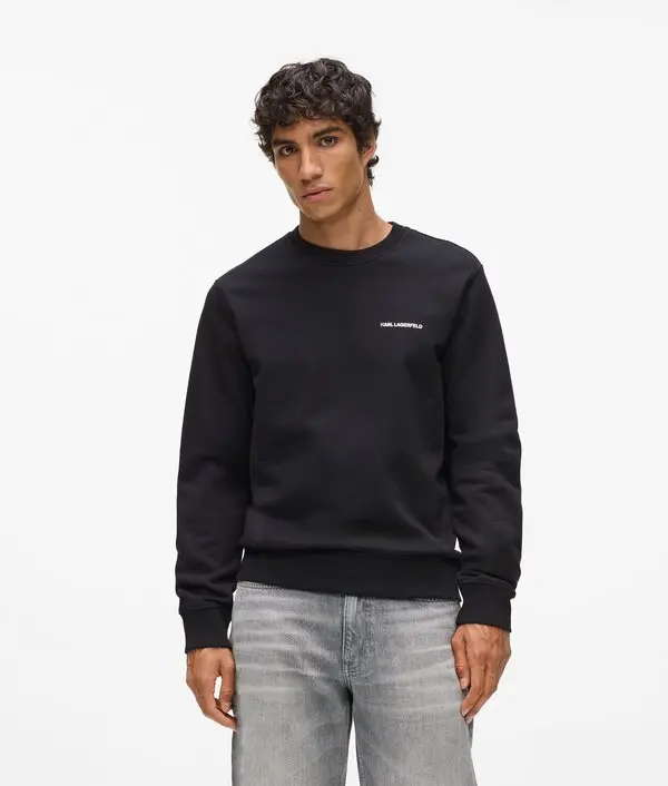 Karl Lagerfeld Rue St-guillaume Crewneck Sweatshirt - Black