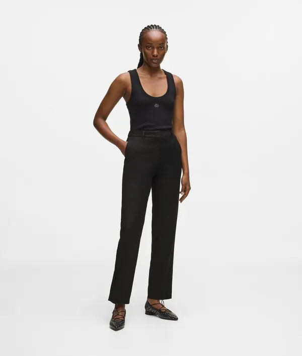 Karl Lagerfeld Wool-blend Tailored Pants - Black