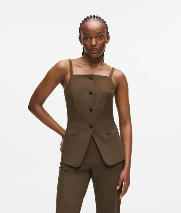 Karl Lagerfeld Square-neck Waistcoat - Java