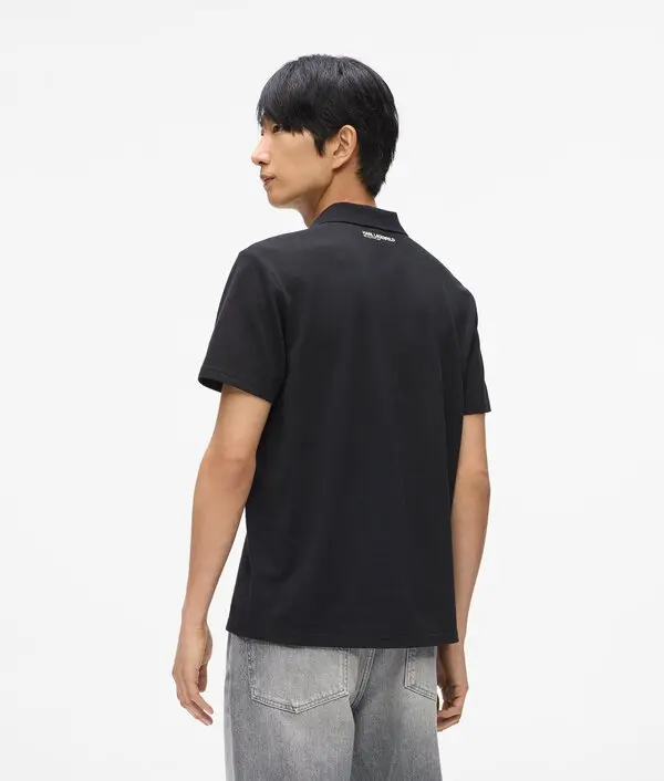 Karl Lagerfeld Monogram Pin Polo Shirt