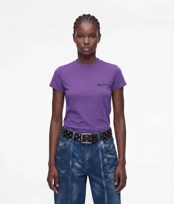 Karl Lagerfeld Slim Fit Organic Cotton T-shirt - Prism Violet