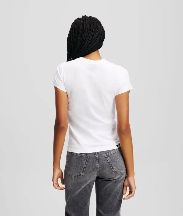 Karl Lagerfeld Slim Fit Organic Cotton T-shirt - White