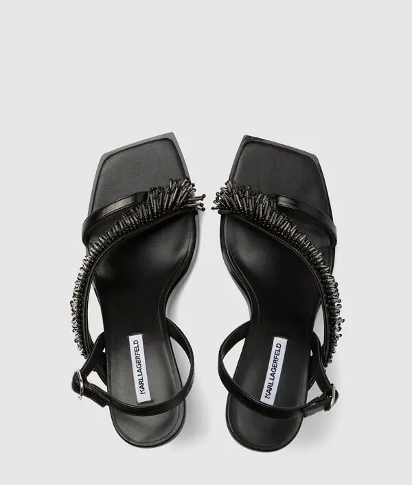 Karl Lagerfeld Karmel Fringe Heeled Slingbacks
