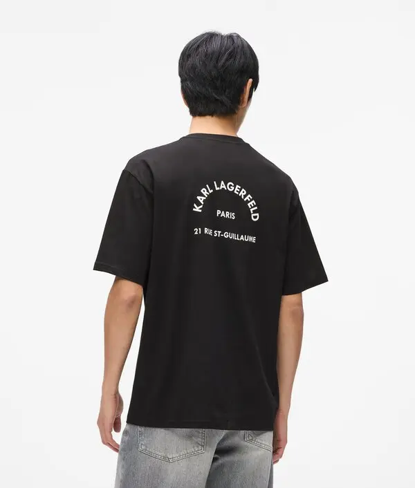 Karl Lagerfeld Rue St-guillaume Relaxed T-shirt - Black