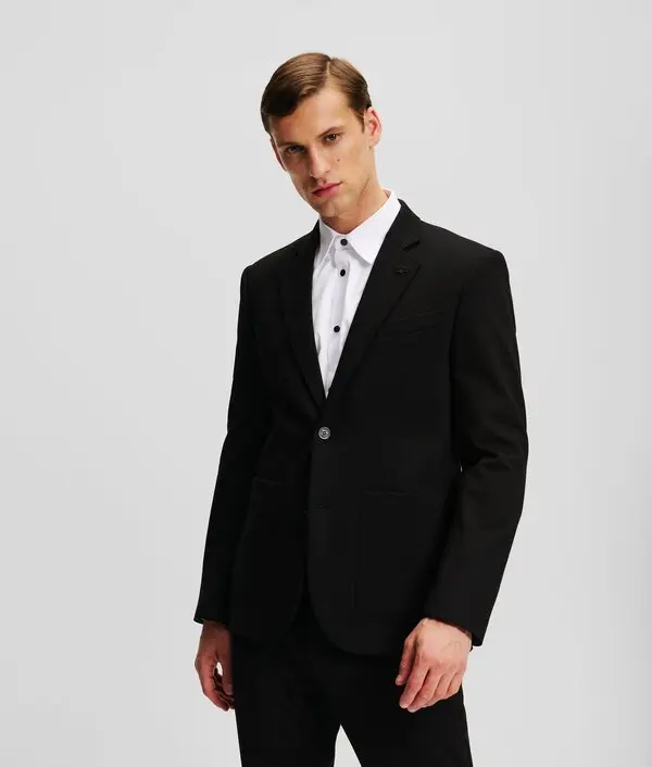 Karl Lagerfeld Tailored Single-breasted Blazer - Black