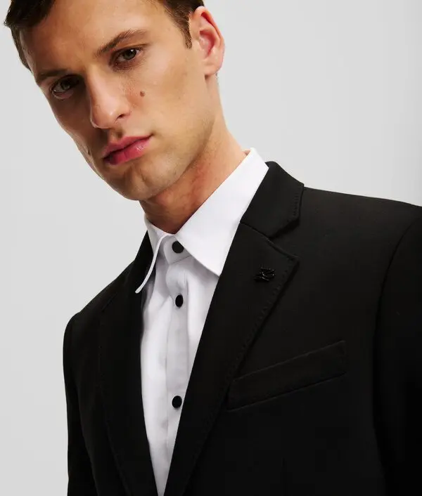 Karl Lagerfeld Tailored Single-breasted Blazer - Black