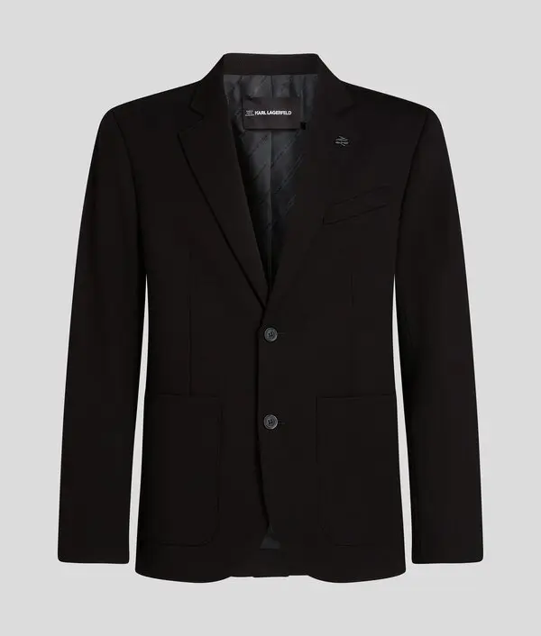 Karl Lagerfeld Tailored Single-breasted Blazer - Black