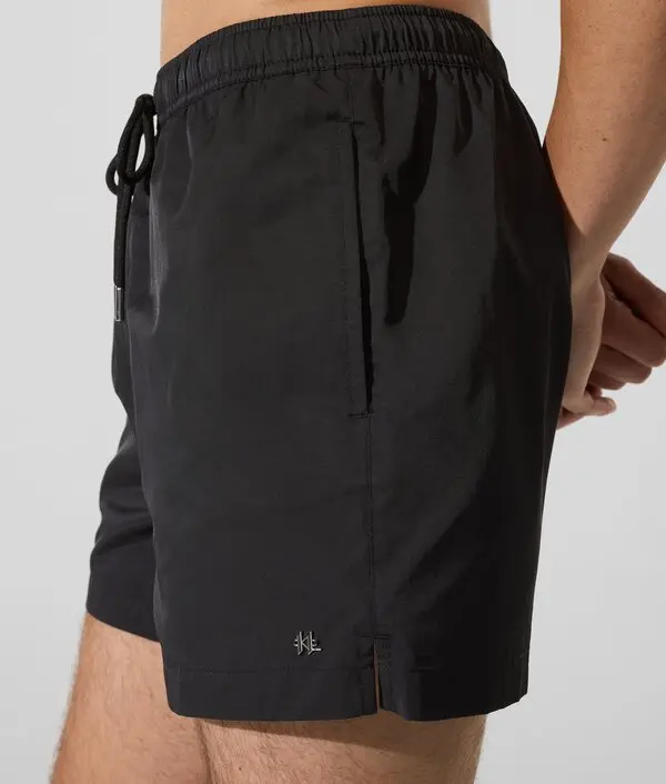 Karl Lagerfeld Monogram Pin Boardshorts - Black