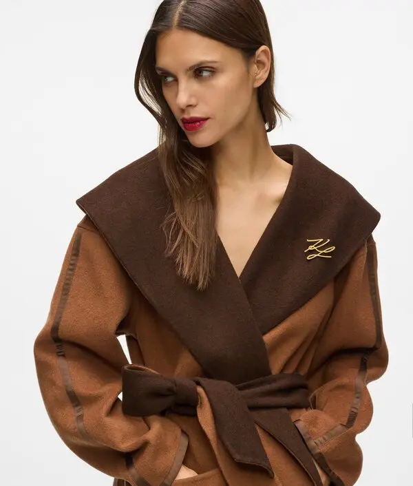 Karl Lagerfeld Reversible Wool-blend Coat