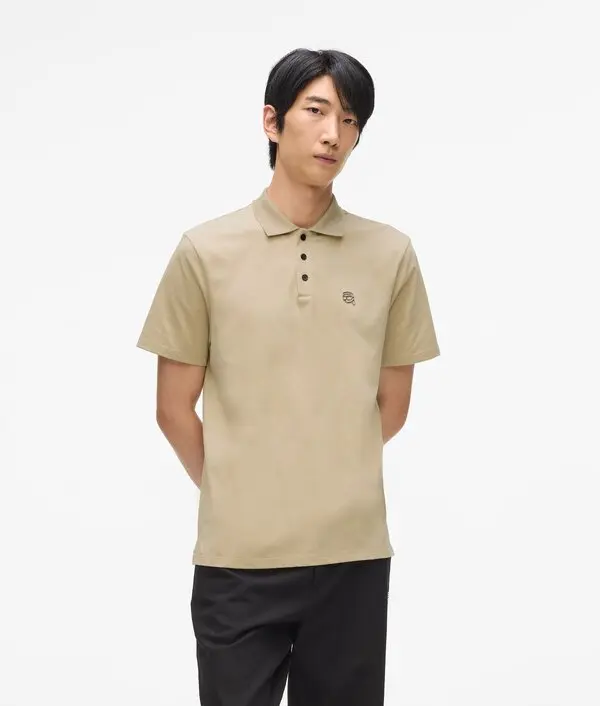 Karl Lagerfeld Ikon Jersey Polo Shirt - Twill
