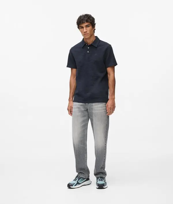 Karl Lagerfeld Bouclé Polo Shirt