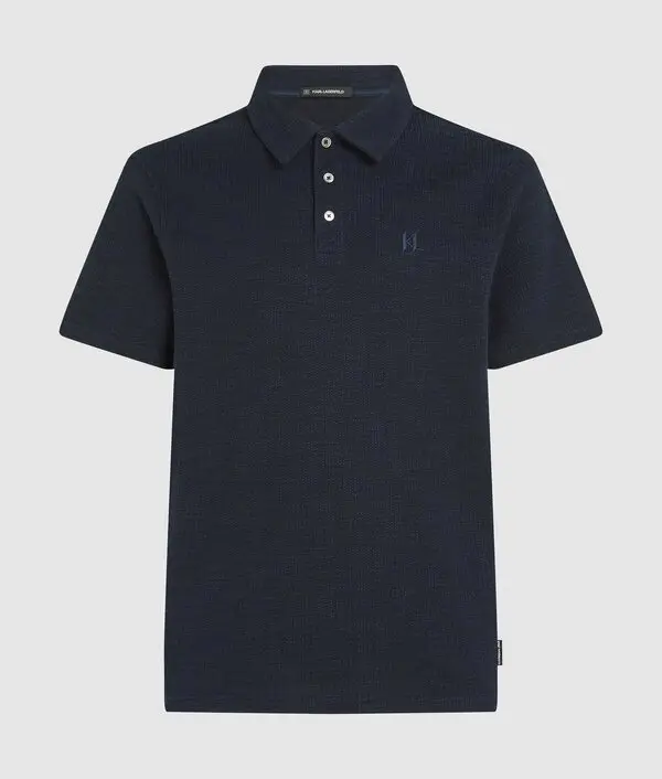Karl Lagerfeld Bouclé Polo Shirt