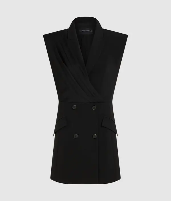 Karl Lagerfeld Tailored Blazer Dress With Embroidered Logo