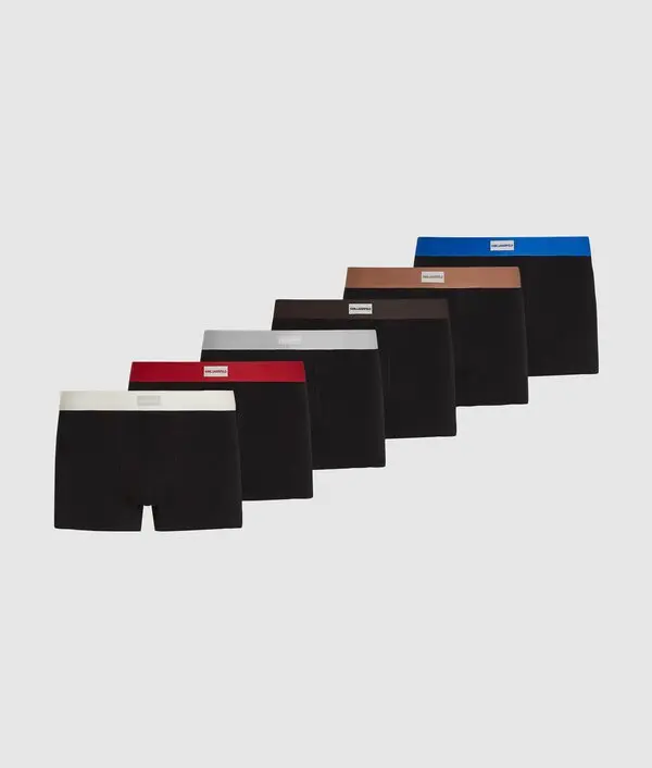 Karl Lagerfeld Seven-pack Logo Tab Elastic Trunks - Patch Logo