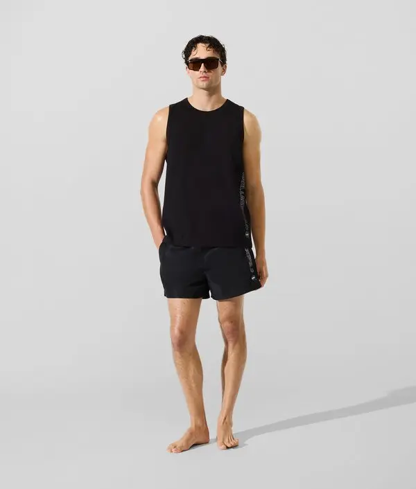 Karl Lagerfeld Ikon Metallic Beach Tank Top