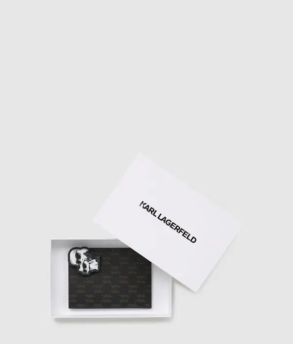 Karl Lagerfeld Ikon Monogram Passport Holder