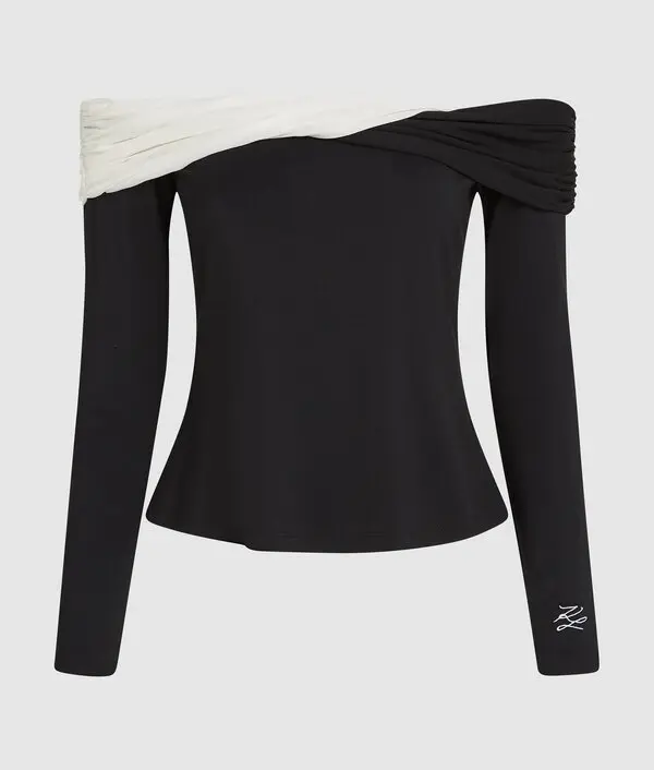 Karl Lagerfeld Off-shoulder Top