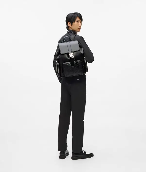 Karl Lagerfeld K/traveller Backpack With Embossed Monogram