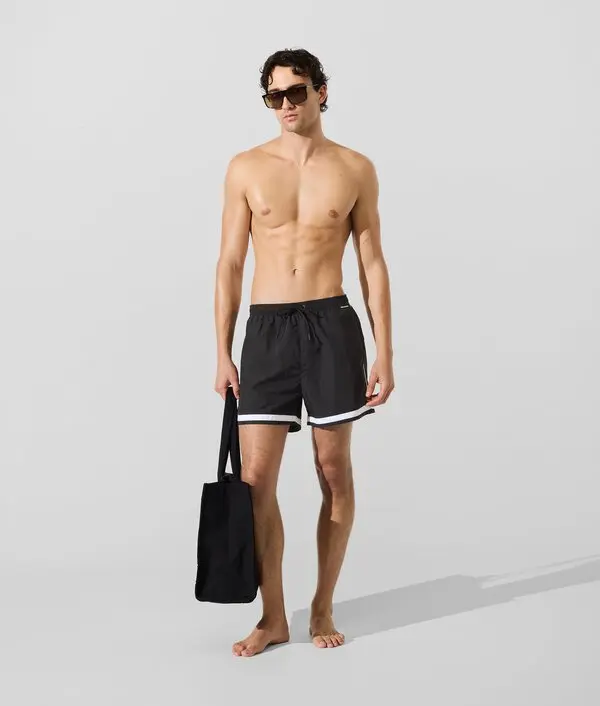 Karl Lagerfeld Contrast Piping Boardshorts