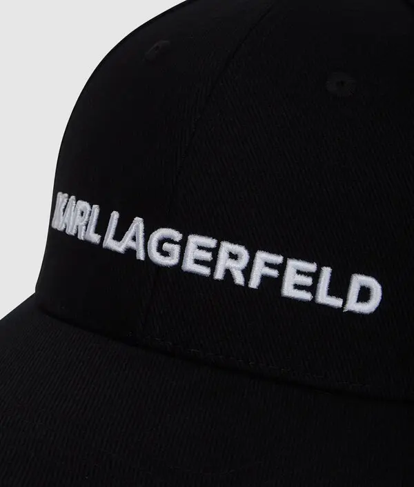 Karl Lagerfeld Logo Embroidery Cap - Black
