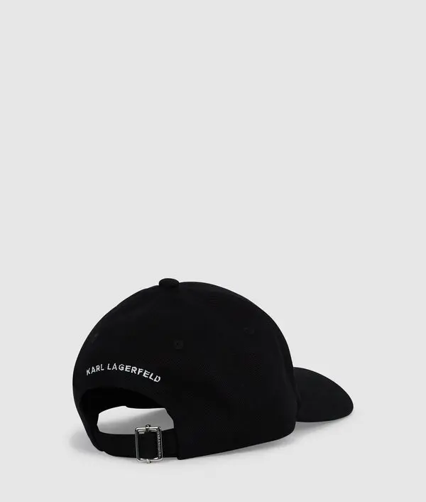 Karl Lagerfeld Logo Embroidery Cap - Black