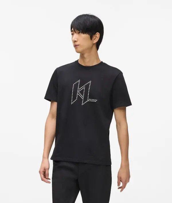 Karl Lagerfeld Karl Dna Studded T-shirt - Black
