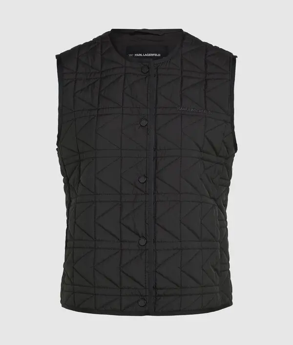 Karl Lagerfeld Lightweight Quilted Technical Taffeta Gilet