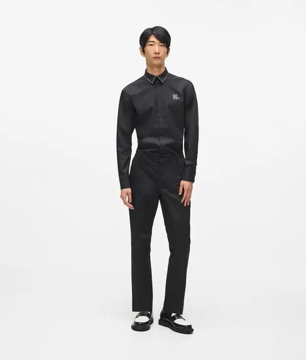 Karl Lagerfeld Classic Chino Pants - Black