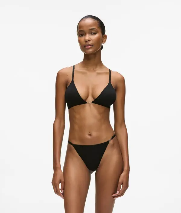 Karl Lagerfeld Signature Triangle Bralette - Black