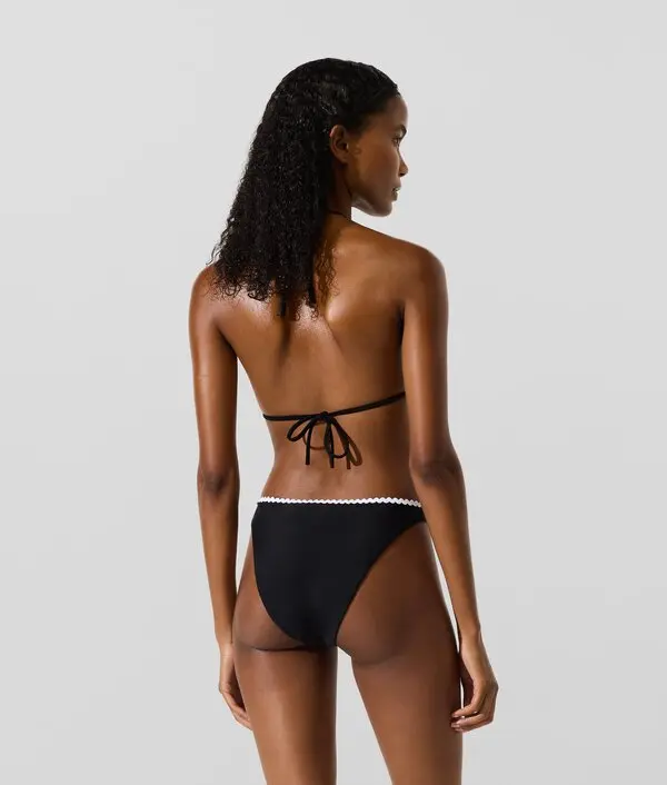 Karl Lagerfeld Scalloped Bikini Bottoms - Black