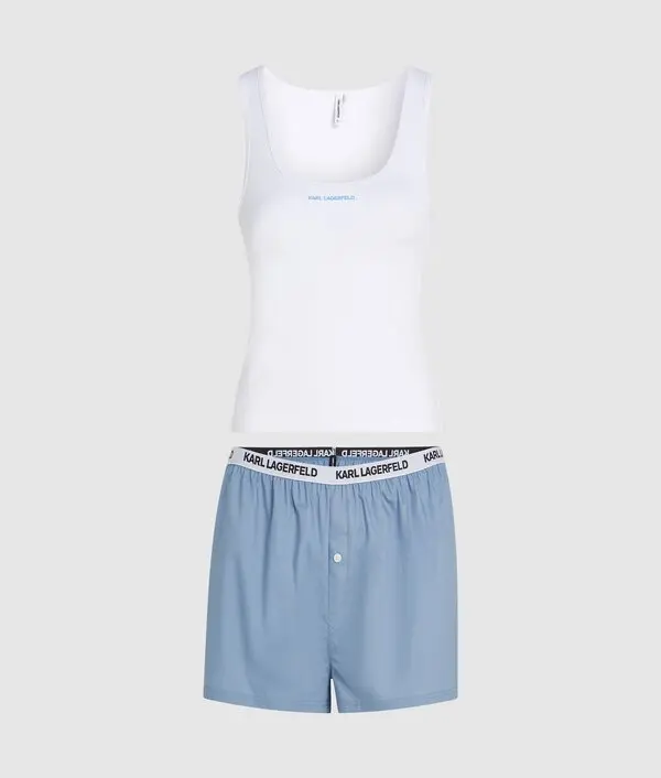 Karl Lagerfeld Tank Top And Shorts Pajama Set