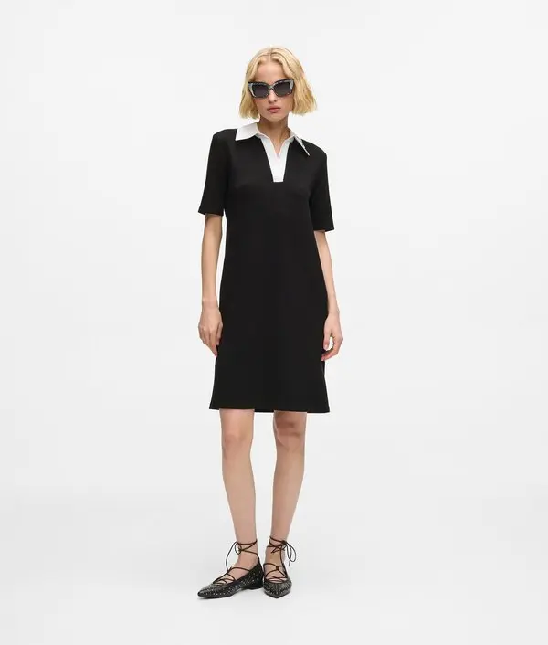 Karl Lagerfeld Signature Collar Polo Dress