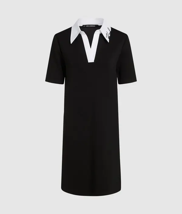 Karl Lagerfeld Signature Collar Polo Dress