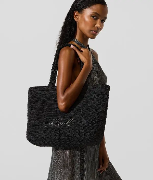 Karl Lagerfeld K/signature Crochet Tote