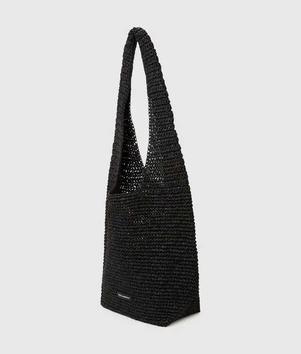Karl Lagerfeld K/autograph Crochet Hobo Bag - Black