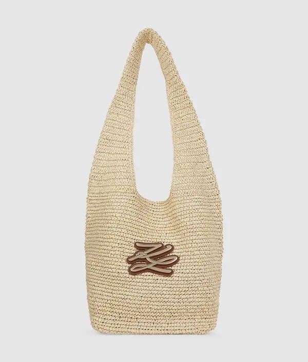 Karl Lagerfeld K/autograph Crochet Hobo Bag - Natural