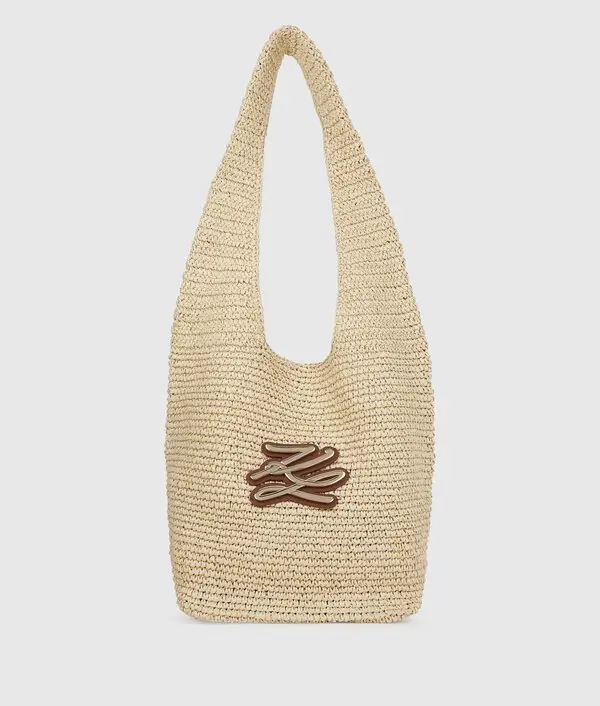 Karl Lagerfeld K/autograph Crochet Hobo Bag - Natural