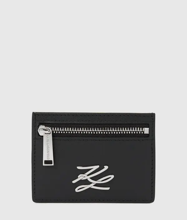Karl Lagerfeld K/autograph Cardholder With Zip - Black/white