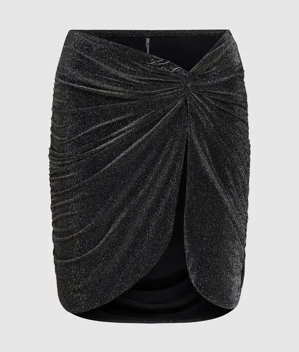 Karl Lagerfeld Metallic Draped Beach Skirt