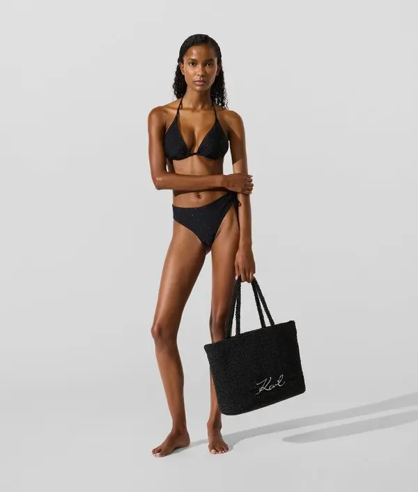 Karl Lagerfeld Ikon Rhinestone Bikini Bottoms
