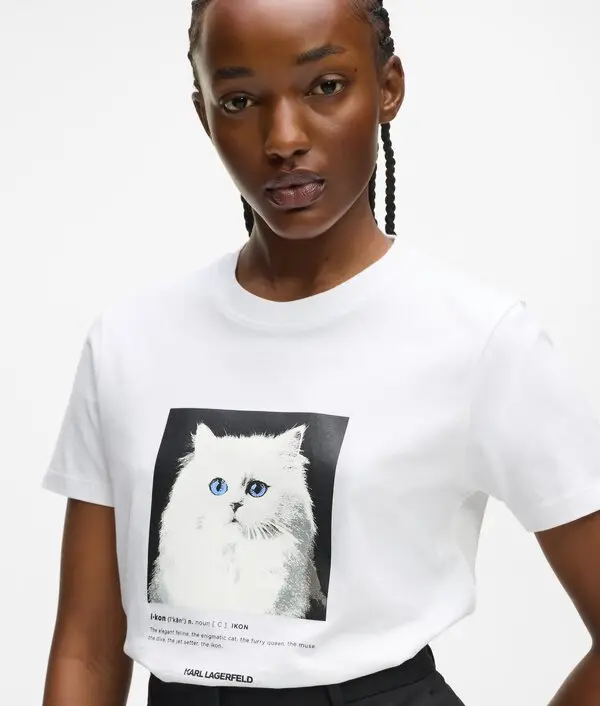 Karl Lagerfeld Portrait T-shirt - White